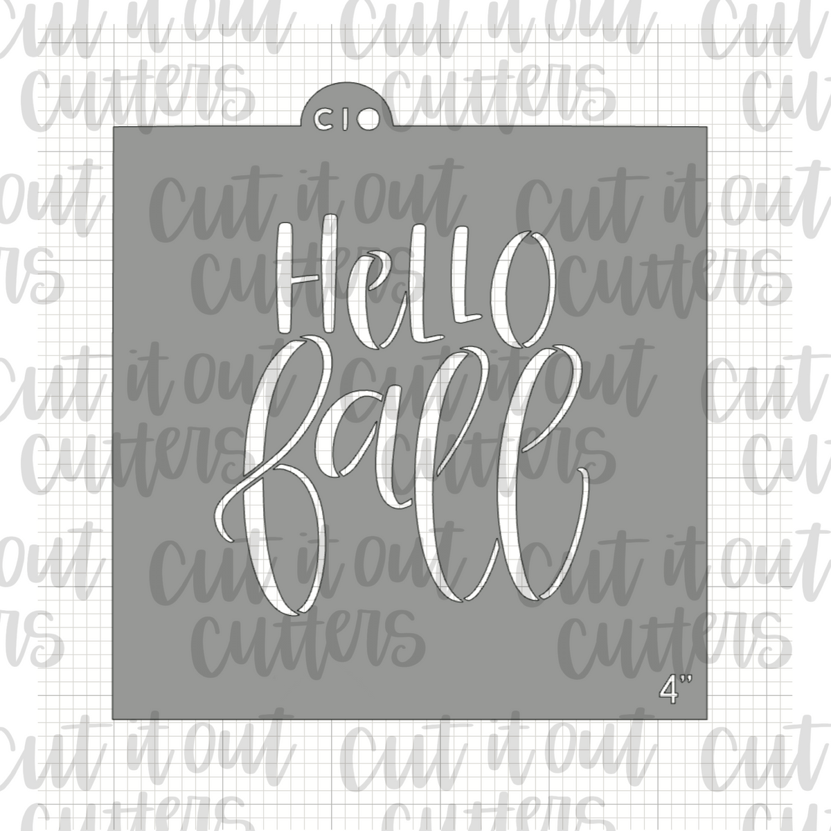 Hello Fall 2 Cookie Stencil – Cut It Out Cutters