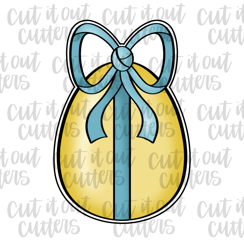 Ribbon Bow Egg Cookie Cutter – Cut It Out Cutters