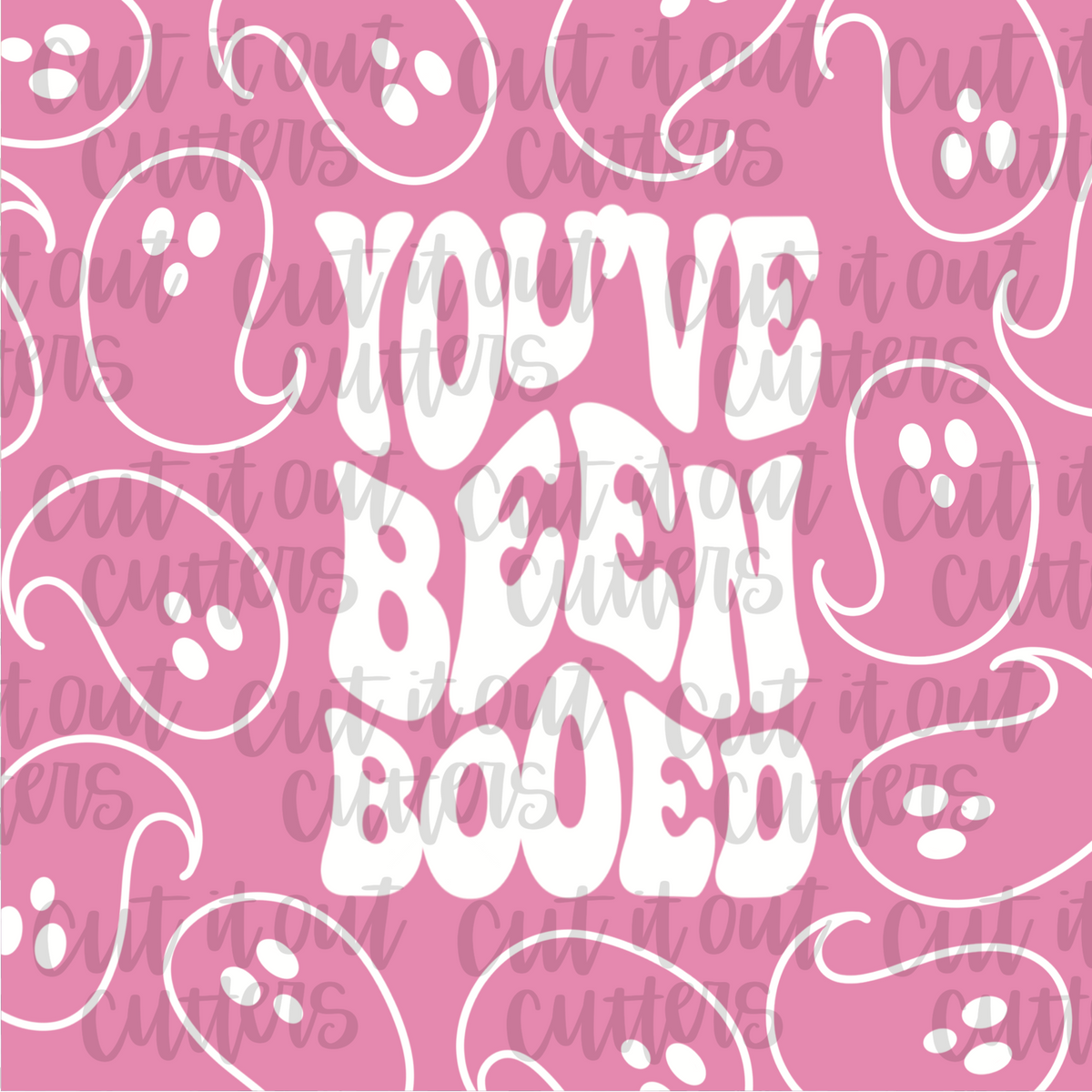 You've Been Booed Pink - 2" Square Tags - Digital Download – Cut It Out ...