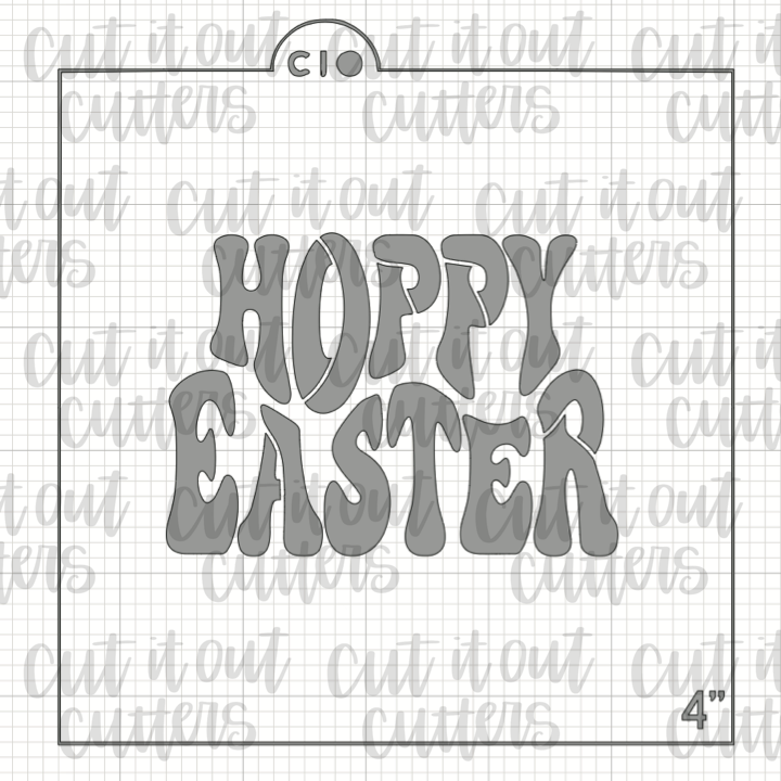 Retro Hoppy Easter Cookie Stencil – Cut It Out Cutters