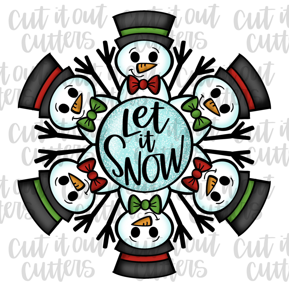 Snowman Platter Cookie Cutter Set – Cut It Out Cutters