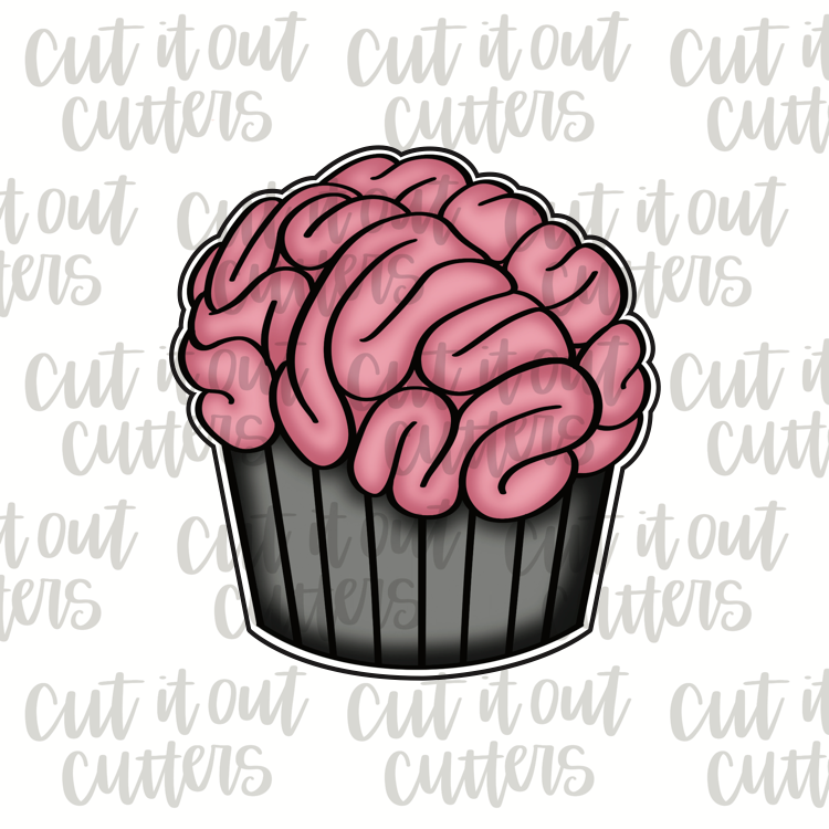 Brain Cupcake Cookie Cutter – Cut It Out Cutters
