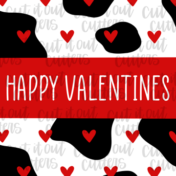 Happy Valentines (Cow)- 2" Square Tags - Digital Download – Cut It Out ...