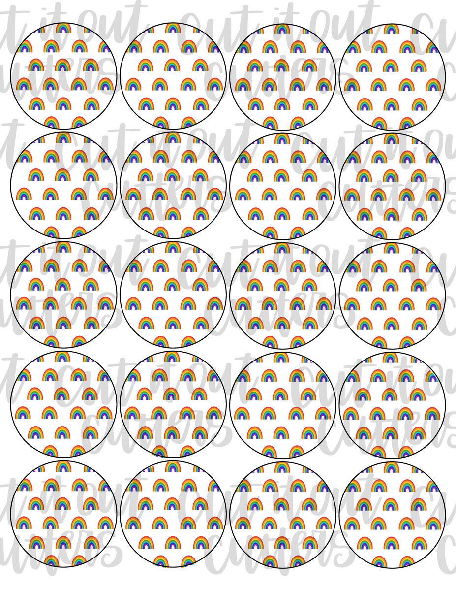 Rainbow - 2" Circle Tags - Digital Download – Cut It Out Cutters