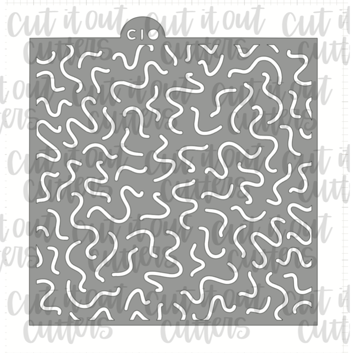 Squiggles Cookie Stencil – Cut It Out Cutters