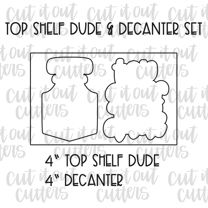 Top Shelf Dude & Decanter Cookie Cutter Set – Cut It Out Cutters