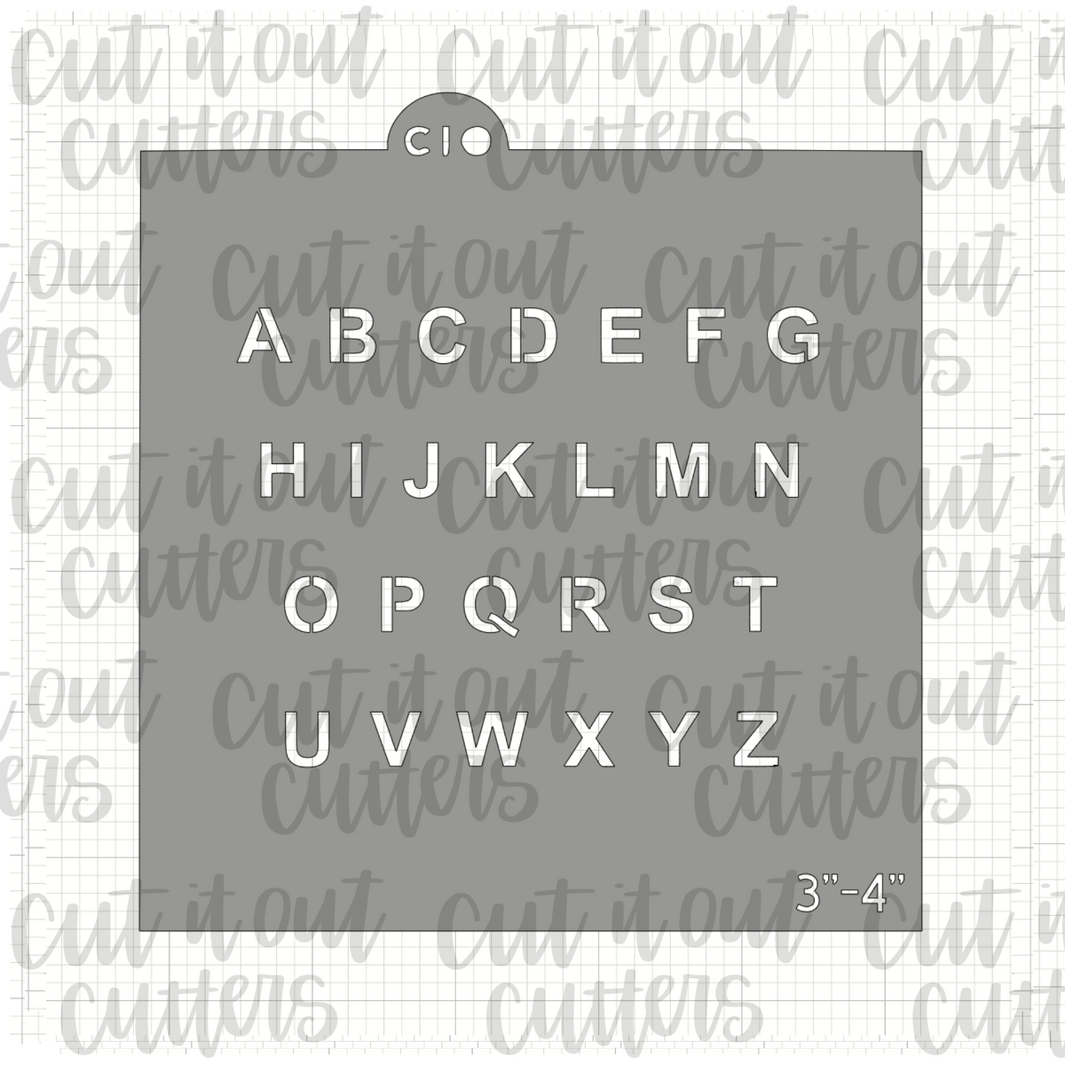 Friendship Alphabet Cookie Stencil – Cut It Out Cutters