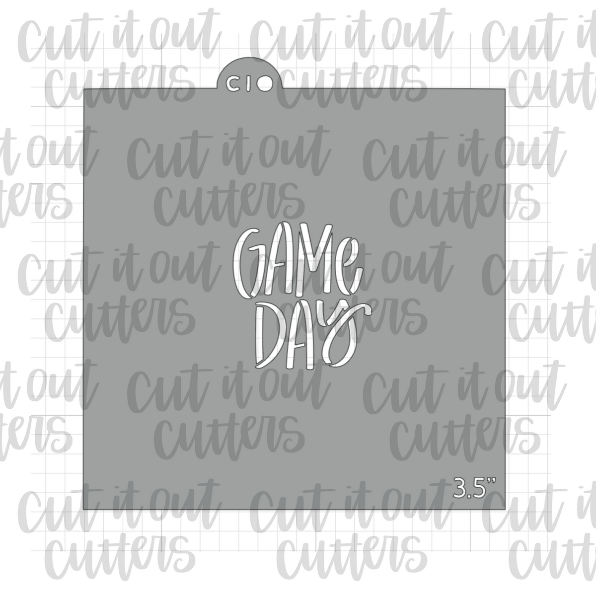 Game Day Football Cookie Stencil – Cut It Out Cutters