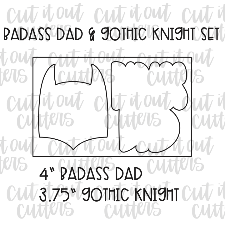 Badass Dad & Gothic Knight Cookie Cutter Set – Cut It Out Cutters