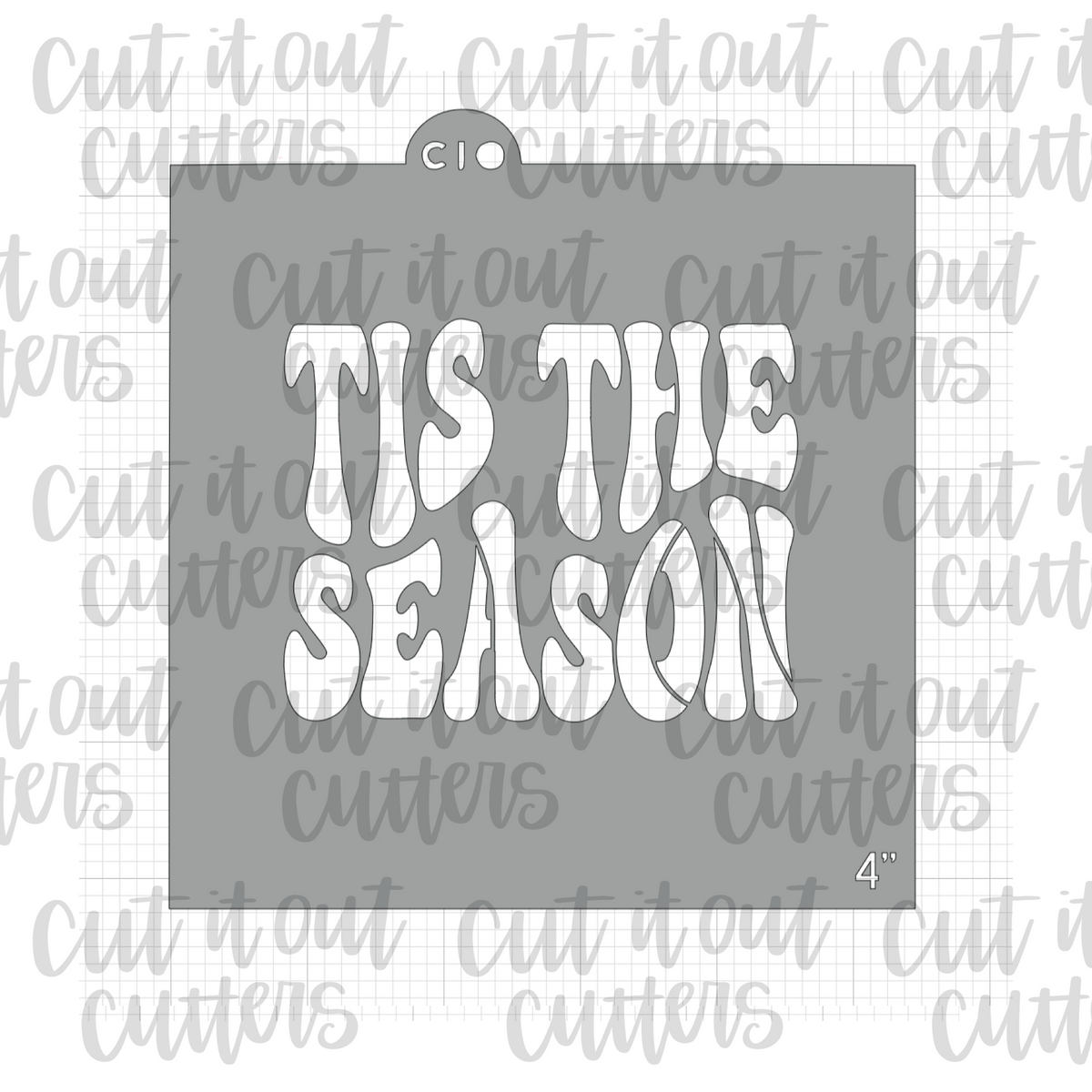 Retro 'Tis The Season Cookie Stencil – Cut It Out Cutters