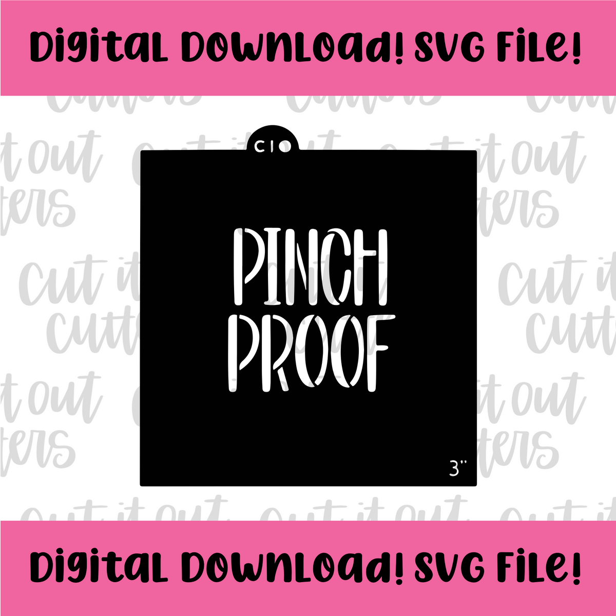 DIGITAL DOWNLOAD SVG File for 3" Pinch Proof Stencil – Cut It Out Cutters