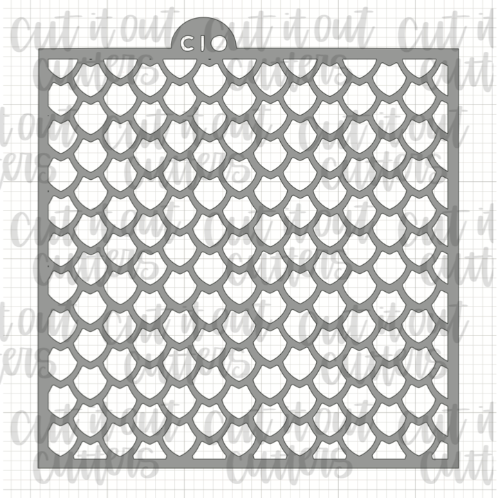 Fish Scales Cookie Stencil – Cut It Out Cutters