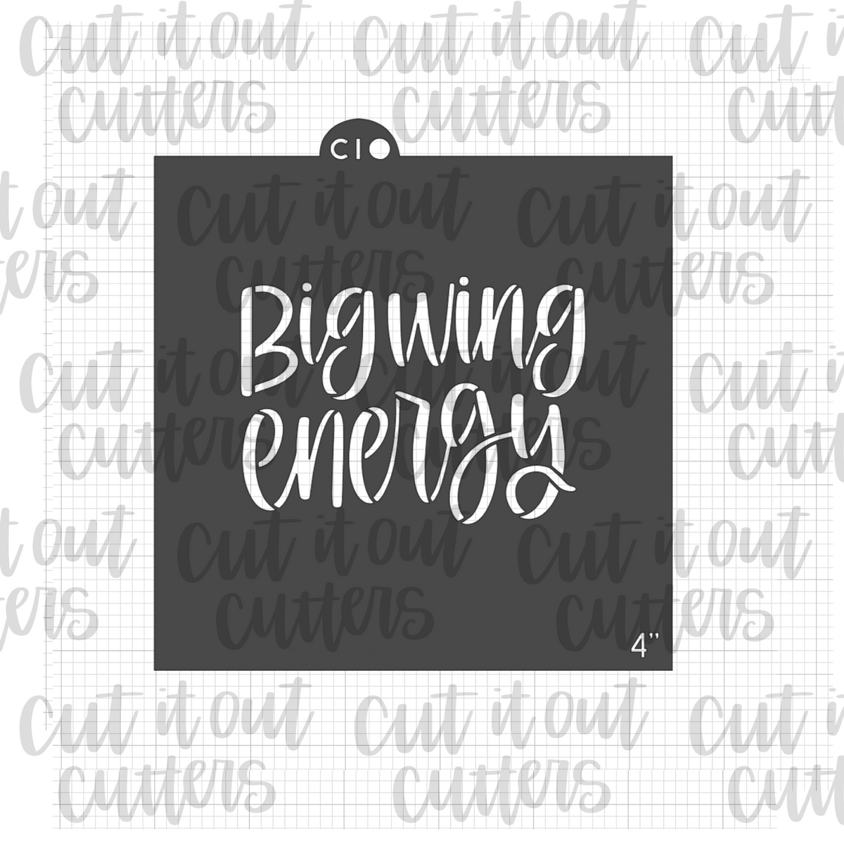 Big Wing Energy Cookie Stencil – Cut It Out Cutters