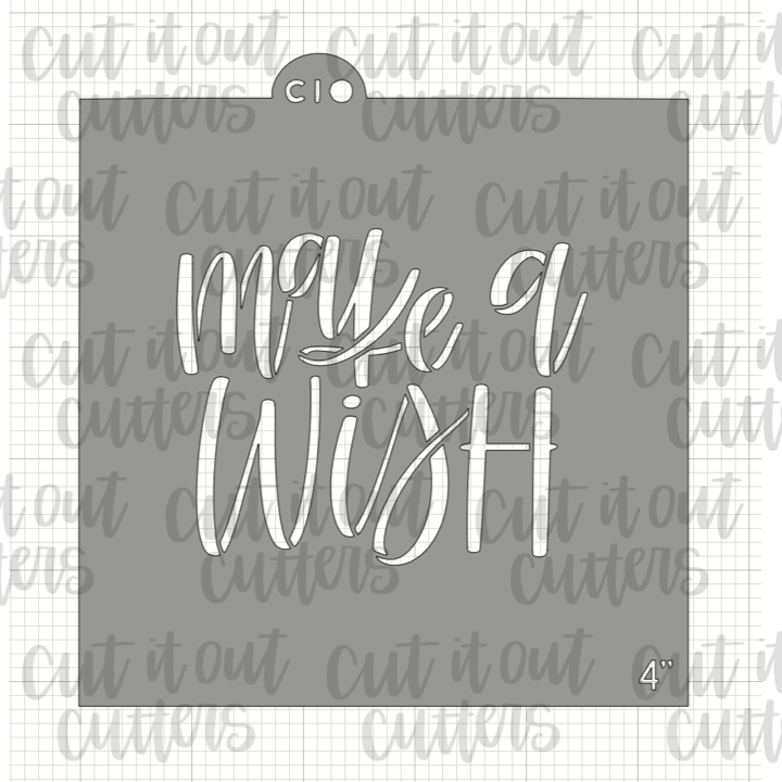 Make A Wish Cookie Stencil – Cut It Out Cutters