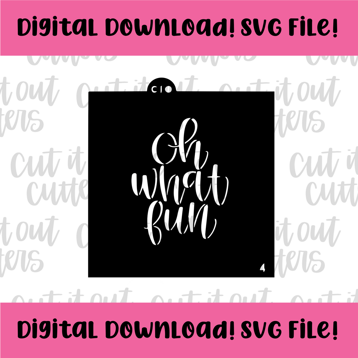 DIGITAL DOWNLOAD SVG File 4" Oh What Fun Stencil – Cut It Out Cutters