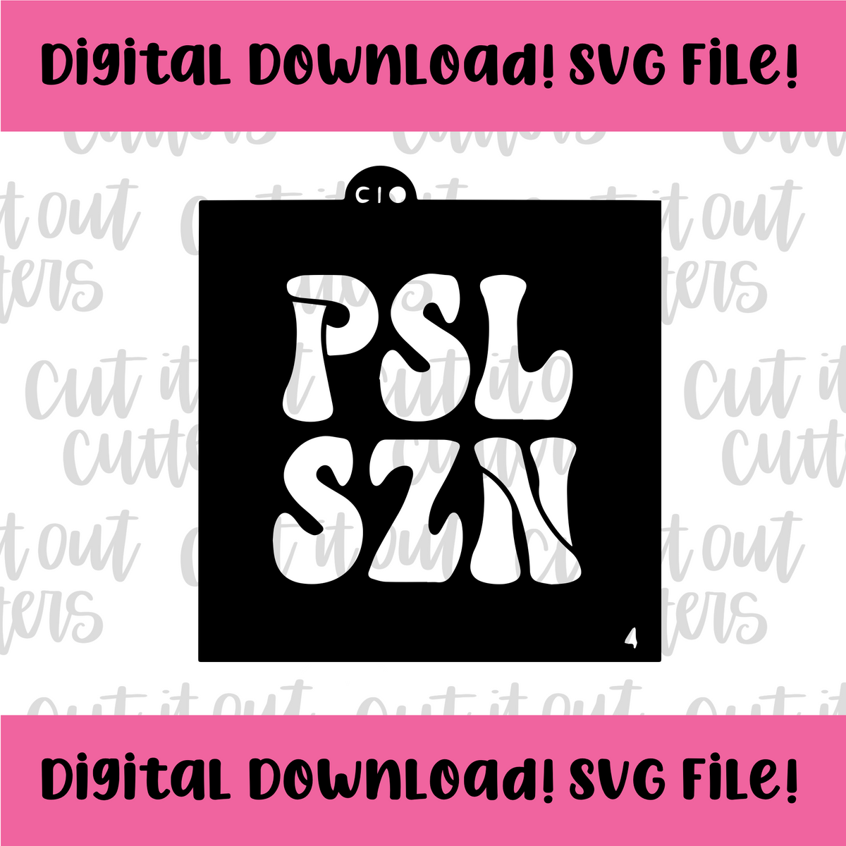 DIGITAL DOWNLOAD SVG File for 4" Retro PSL SZN Stencil – Cut It Out Cutters