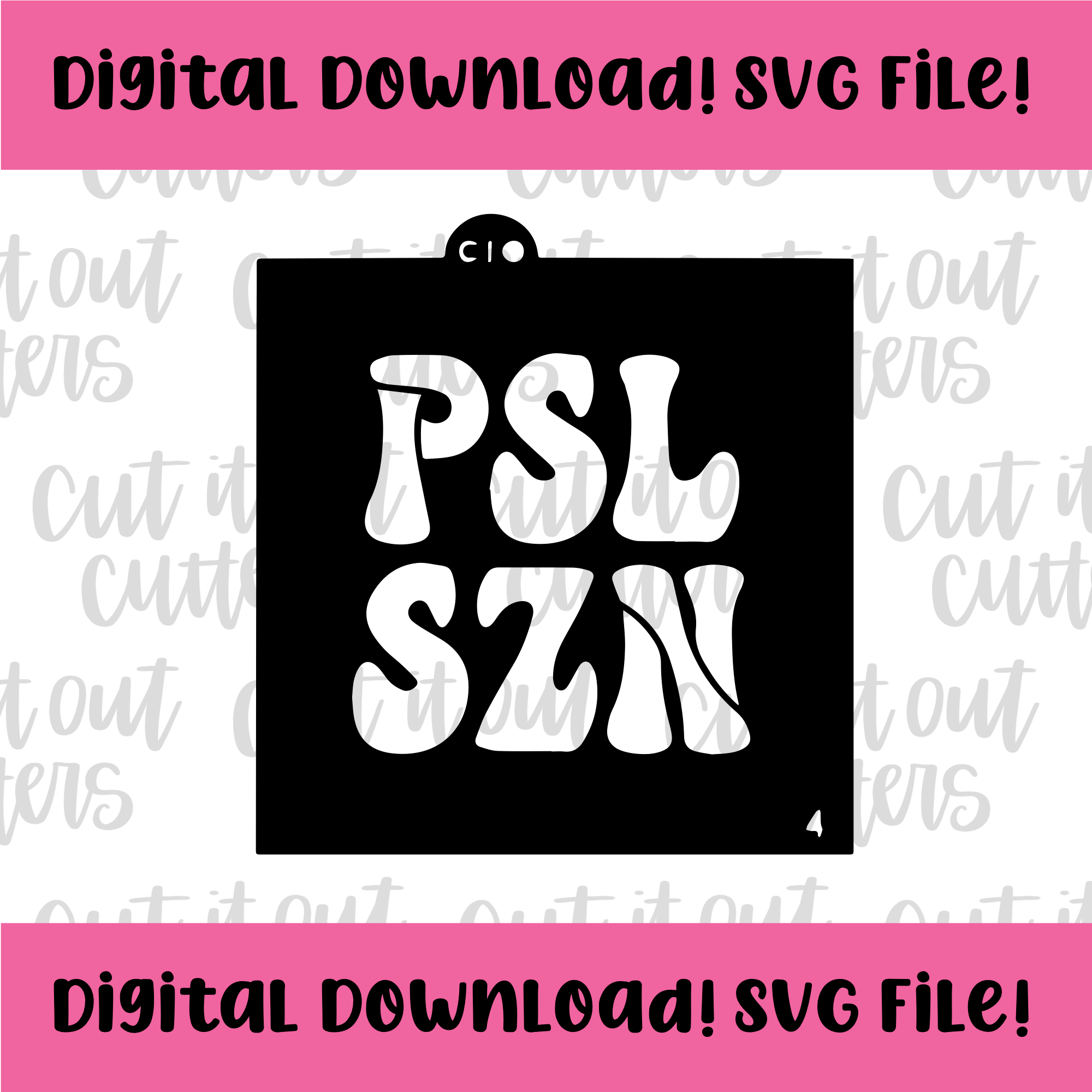 DIGITAL DOWNLOAD SVG File for 4" Retro PSL SZN Stencil – Cut It Out Cutters