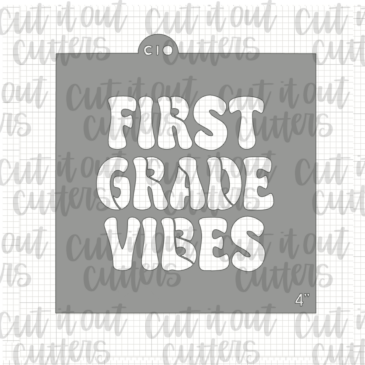 First Grade Vibes Cookie Stencil – Cut It Out Cutters