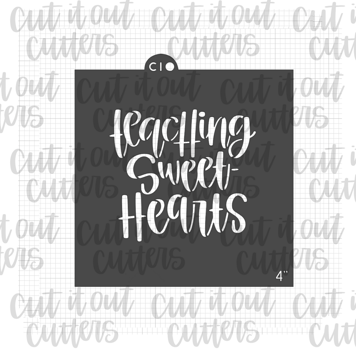 Teaching Sweethearts Cookie Stencil – Cut It Out Cutters