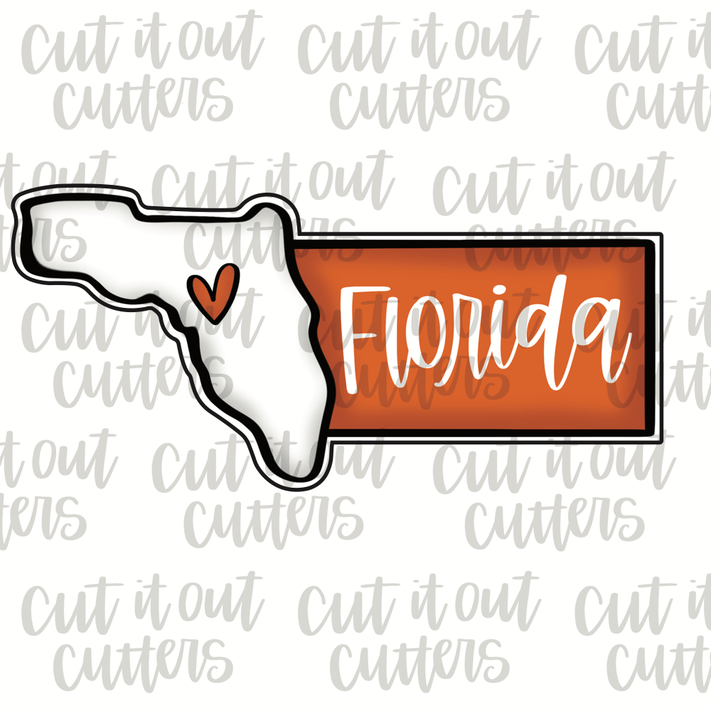 Florida Plaque Cookie Cutter – Cut It Out Cutters