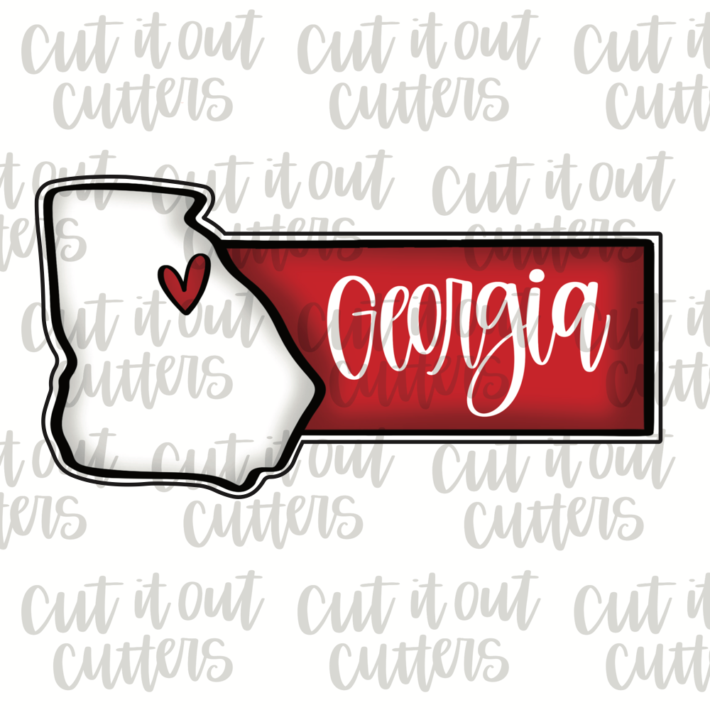 Georgia Plaque Cookie Cutter – Cut It Out Cutters