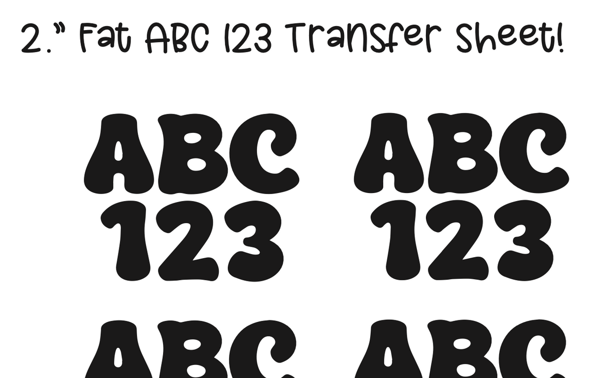 2" Fat ABC - Icing Transfers - Digital Download – Cut It Out Cutters