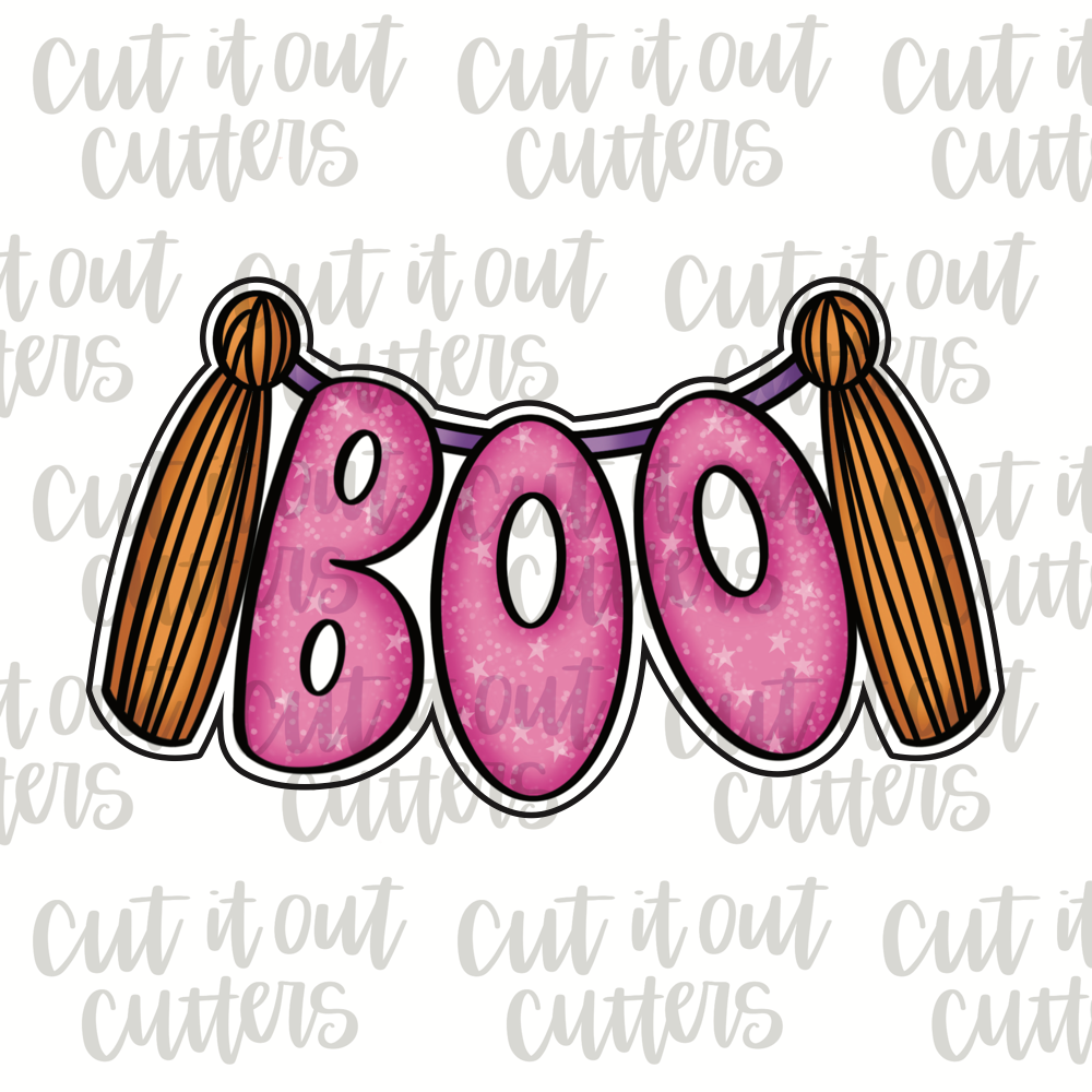 Boo Banner Cookie Cutter – Cut It Out Cutters