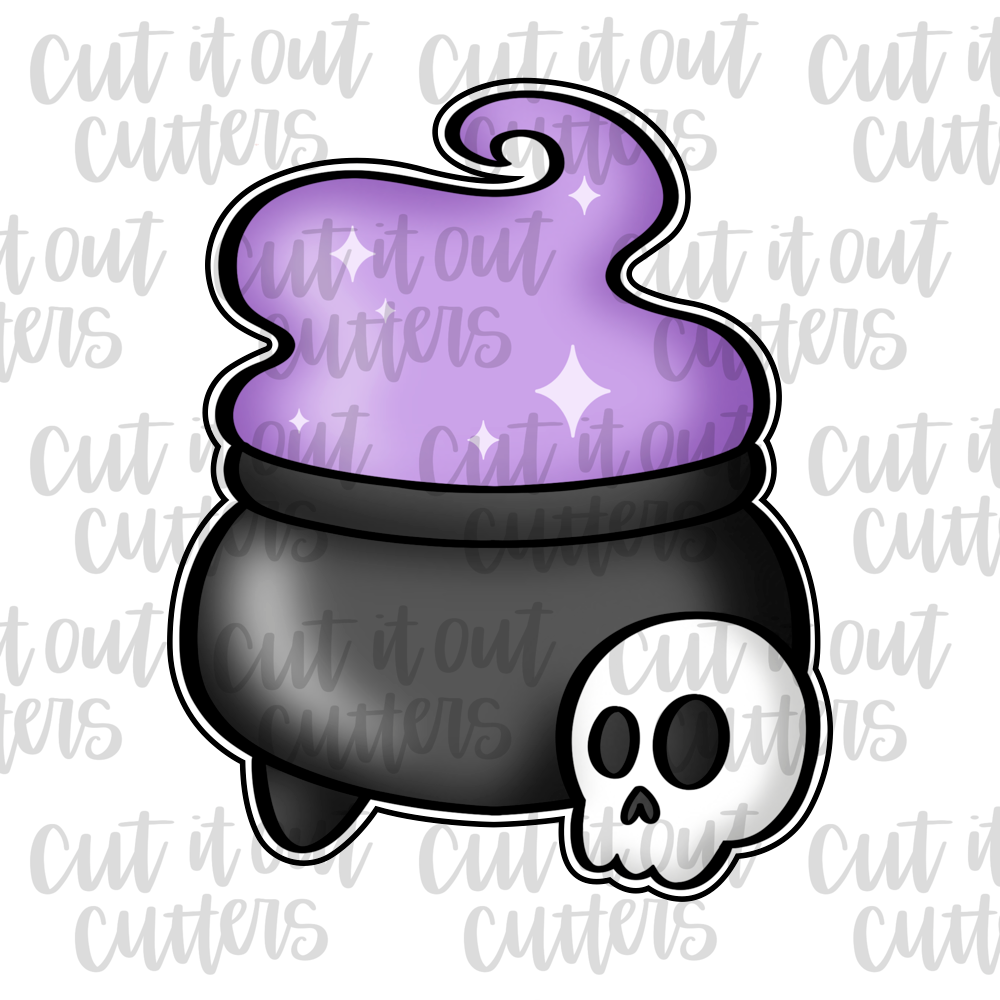 Cauldron & Skull Cookie Cutter – Cut It Out Cutters