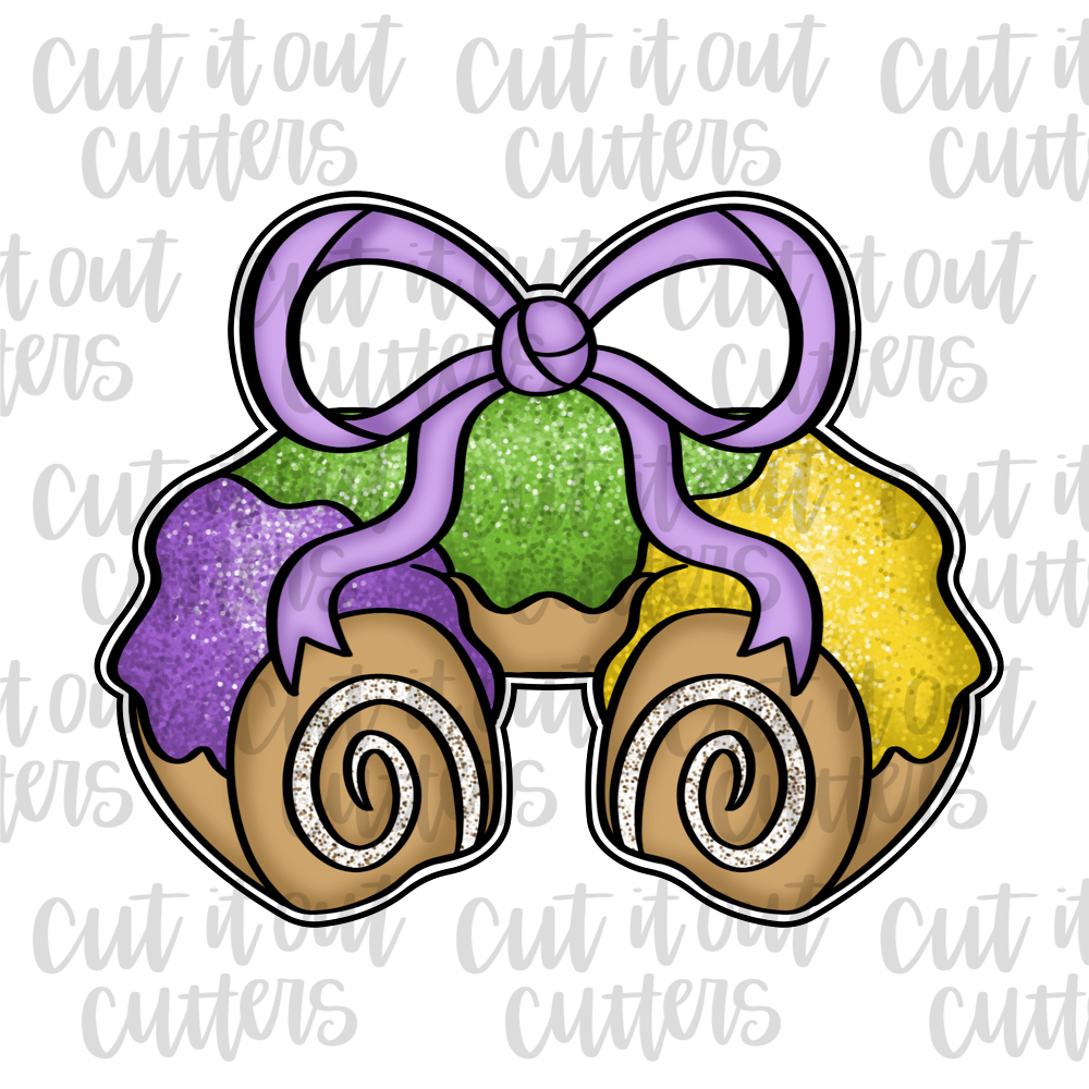 Cinnamon Swirl King Cake with Bow Cookie Cutter – Cut It Out Cutters