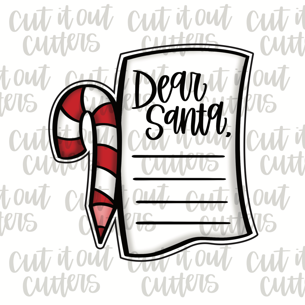 Dear Santa Letter Cookie Cutter – Cut It Out Cutters