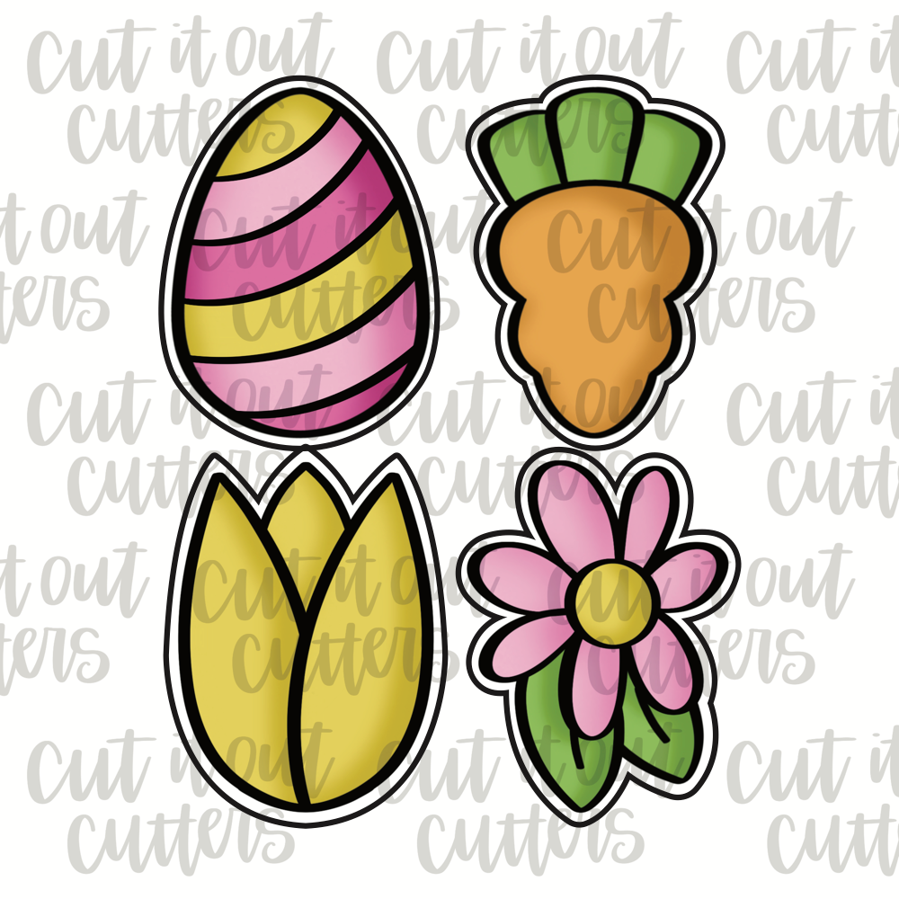 Egg Carton Easter Things Cookie Cutter Set – Cut It Out Cutters