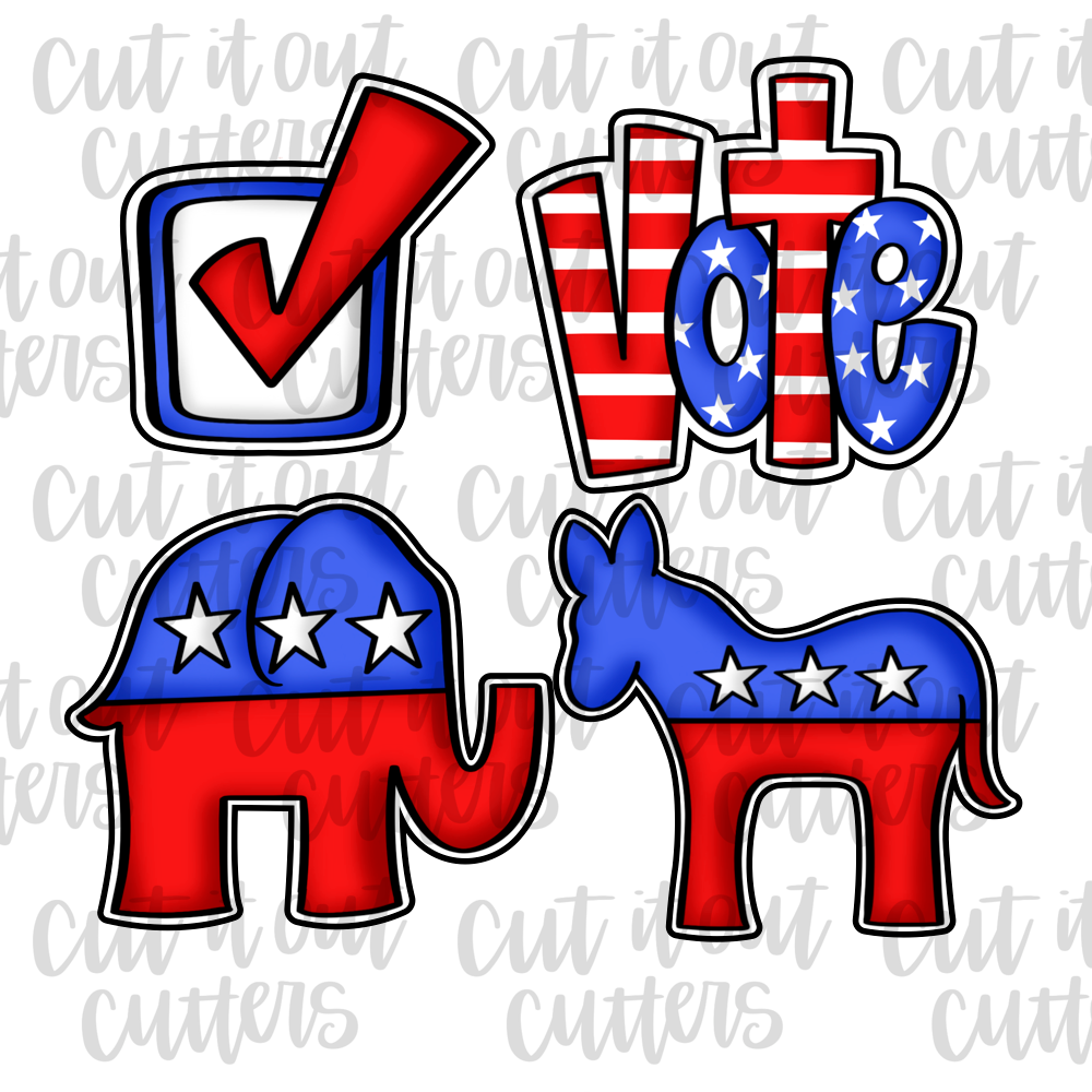 Election Cookie Cutter Set – Cut It Out Cutters