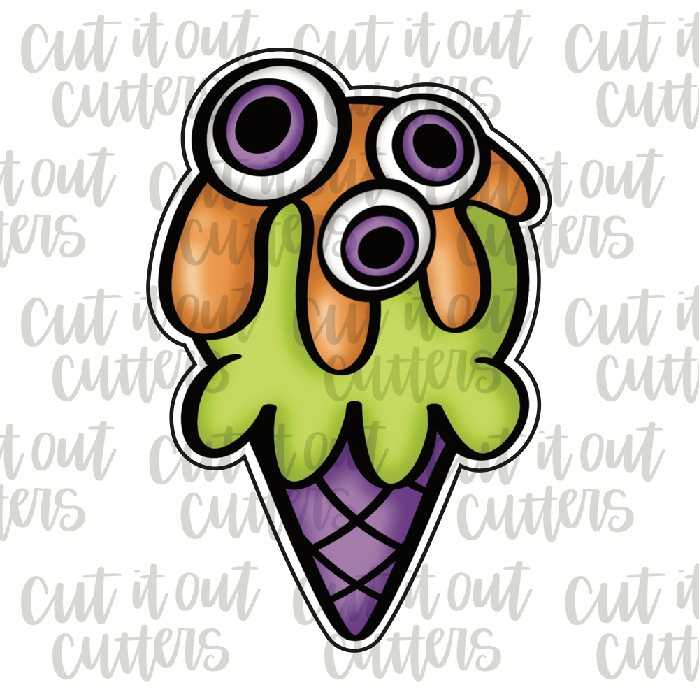 Eyeball Ice Cream Cookie Cutter – Cut It Out Cutters