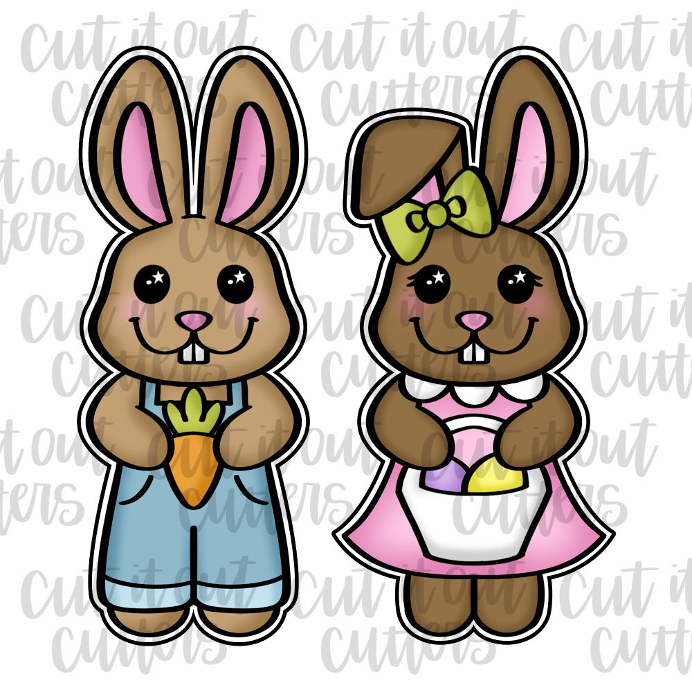 Farmer & Fancy Bunny Cookie Cutter Set – Cut It Out Cutters