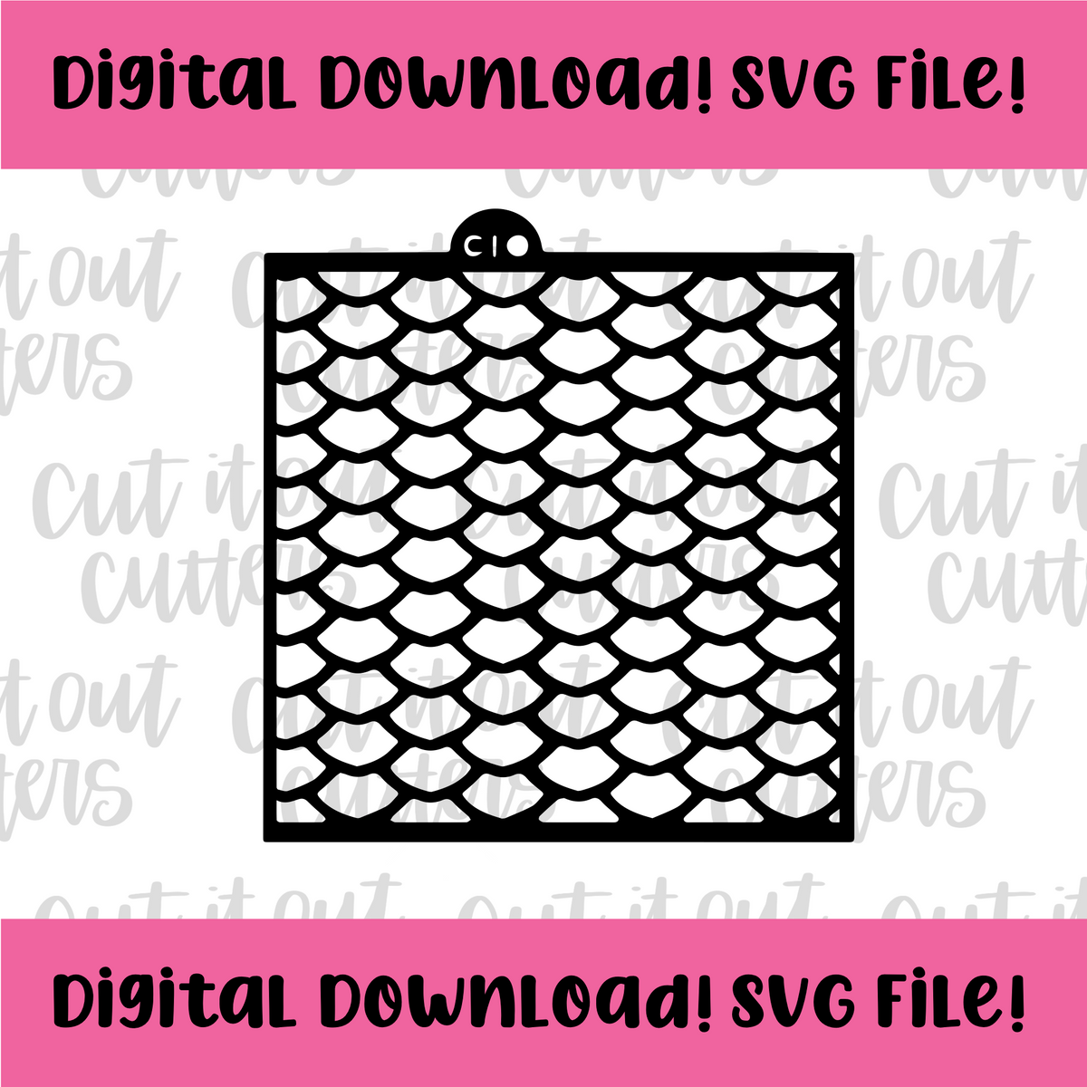 DIGITAL DOWNLOAD SVG File for Fat Fish Scales Stencil – Cut It Out Cutters