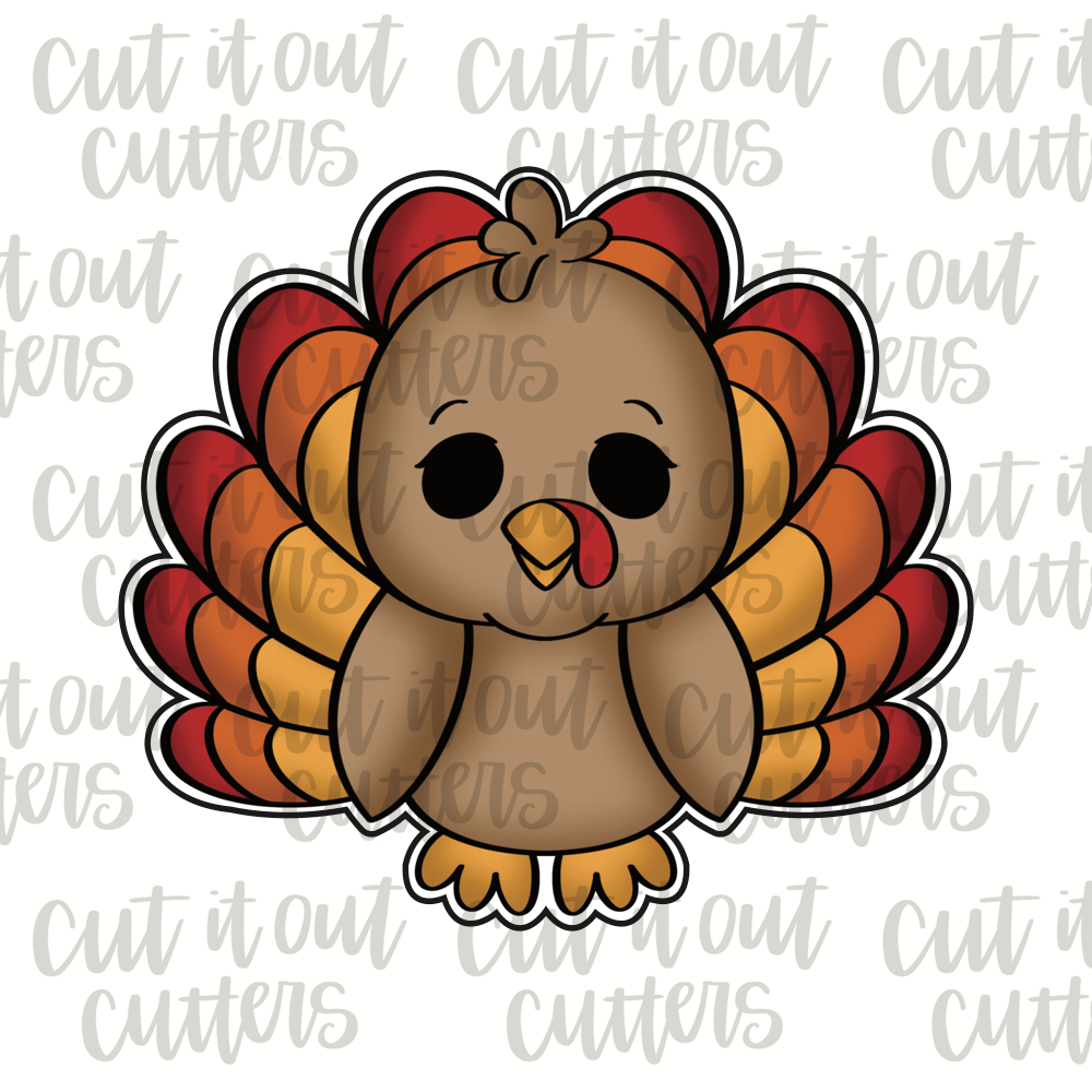 Feather Baby Turkey Cookie Cutter – Cut It Out Cutters