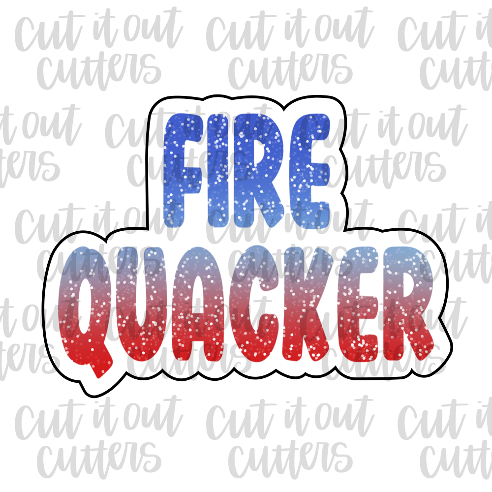 Fire Quacker Cookie Cutter – Cut It Out Cutters
