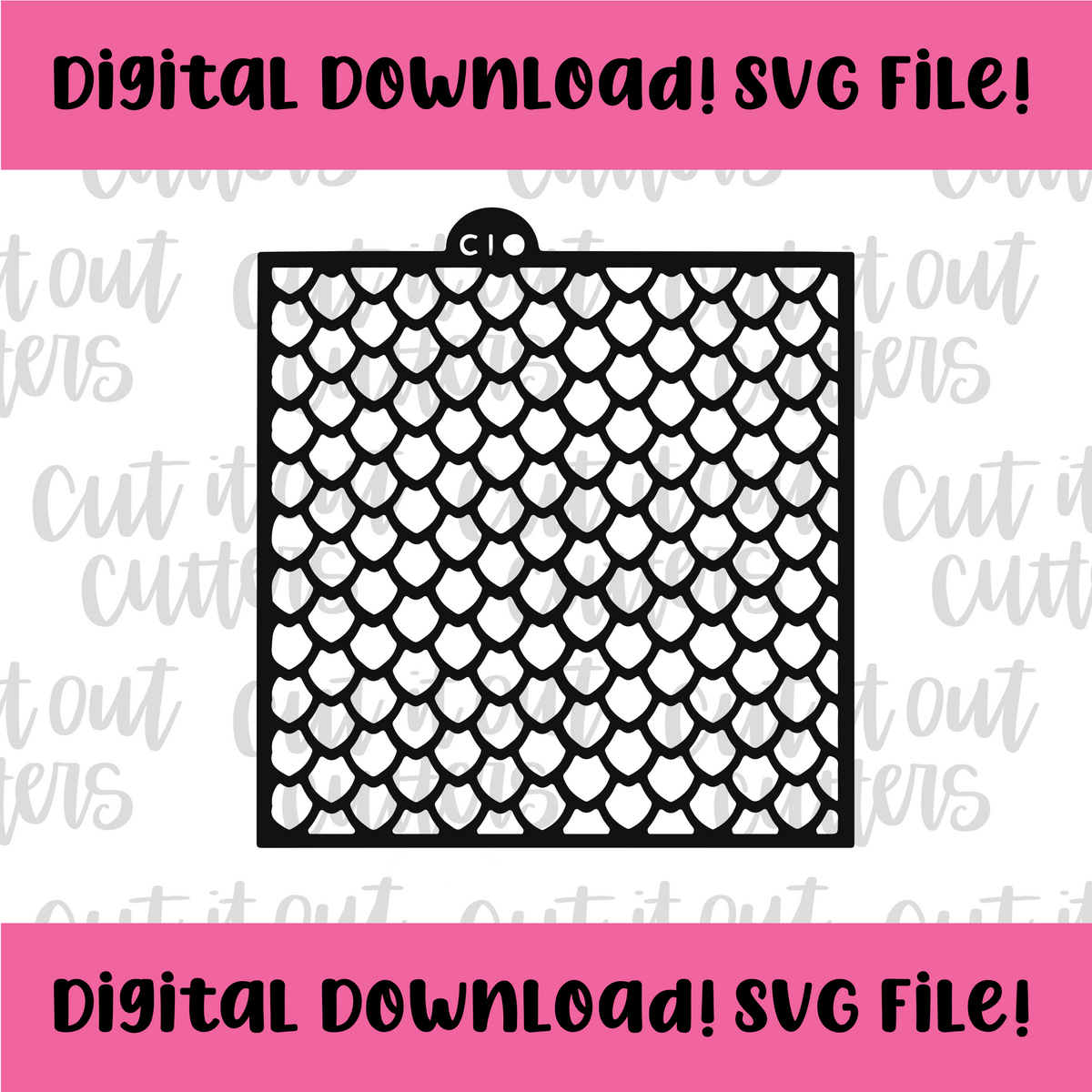DIGITAL DOWNLOAD SVG File for Fish Scales Stencil – Cut It Out Cutters