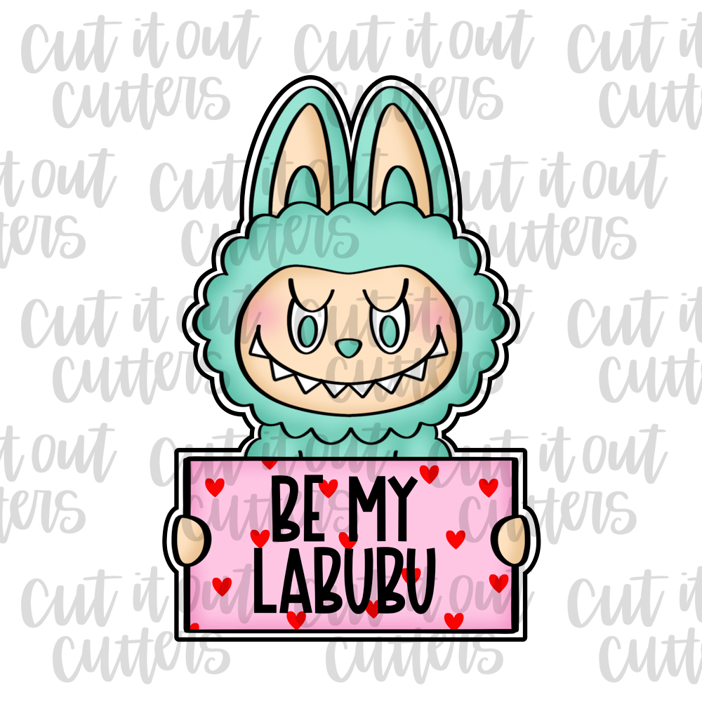 Furry Monster & Sign Cookie Cutter – Cut It Out Cutters