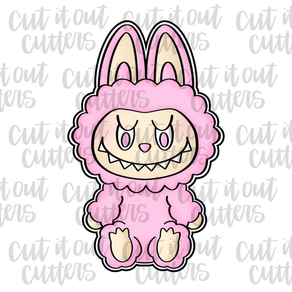 Furry Monster Sitting Cookie Cutter – Cut It Out Cutters
