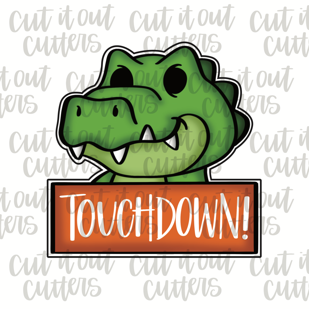 Gator Touchdown Plaque Cookie Cutter – Cut It Out Cutters