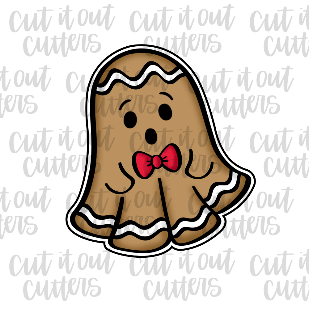 Gingy Ghost Cookie Cutter – Cut It Out Cutters
