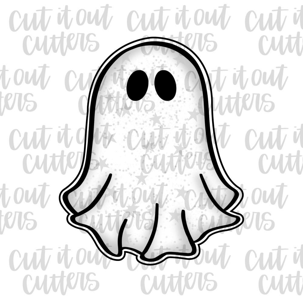 Glitter Ghost Cookie Cutter – Cut It Out Cutters