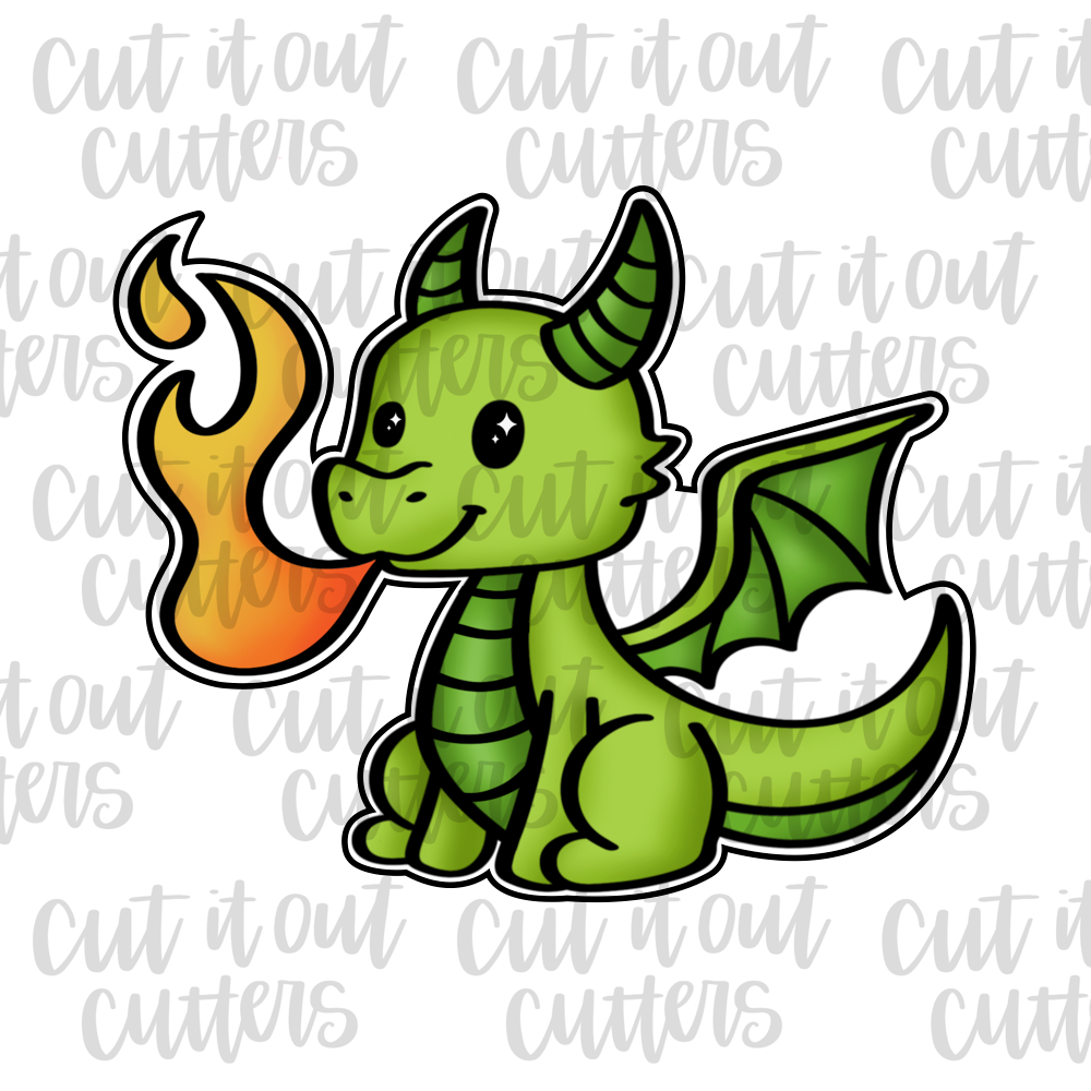 Green Dragon (Book) Cookie Cutter – Cut It Out Cutters