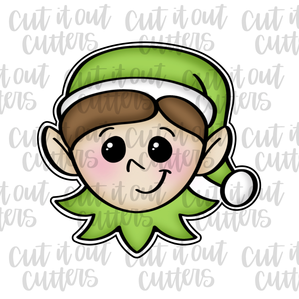 Green Elfie Boy Cookie Cutter – Cut It Out Cutters
