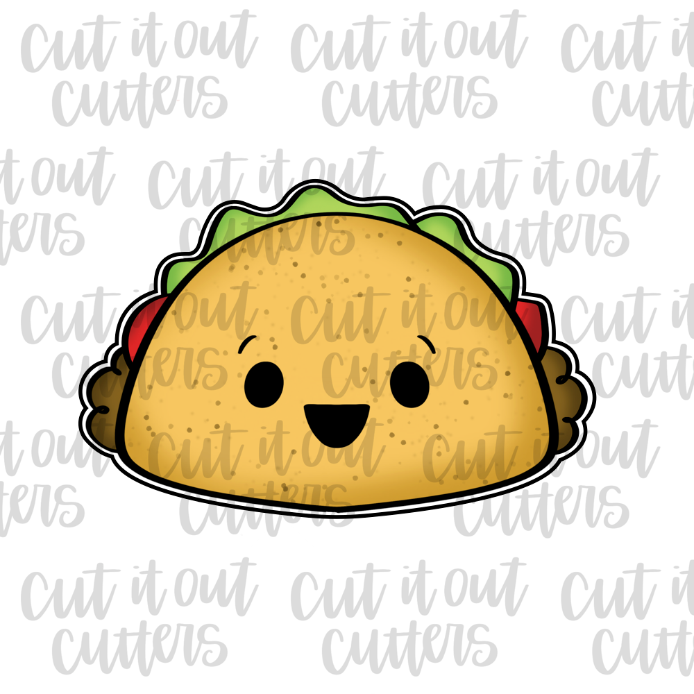 Happy Taco Cookie Cutter – Cut It Out Cutters