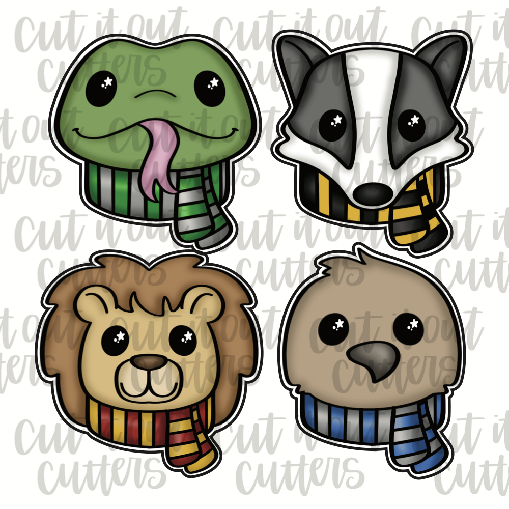 House Mascots with Scarves Cookie Cutter Set – Cut It Out Cutters