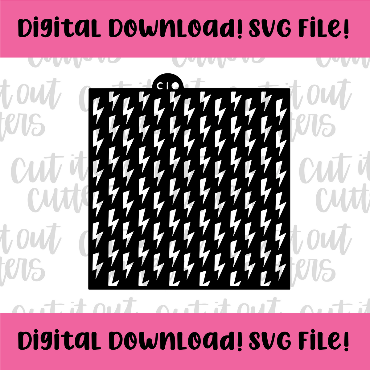DIGITAL DOWNLOAD SVG File for Lightening Bolts Stencil – Cut It Out Cutters