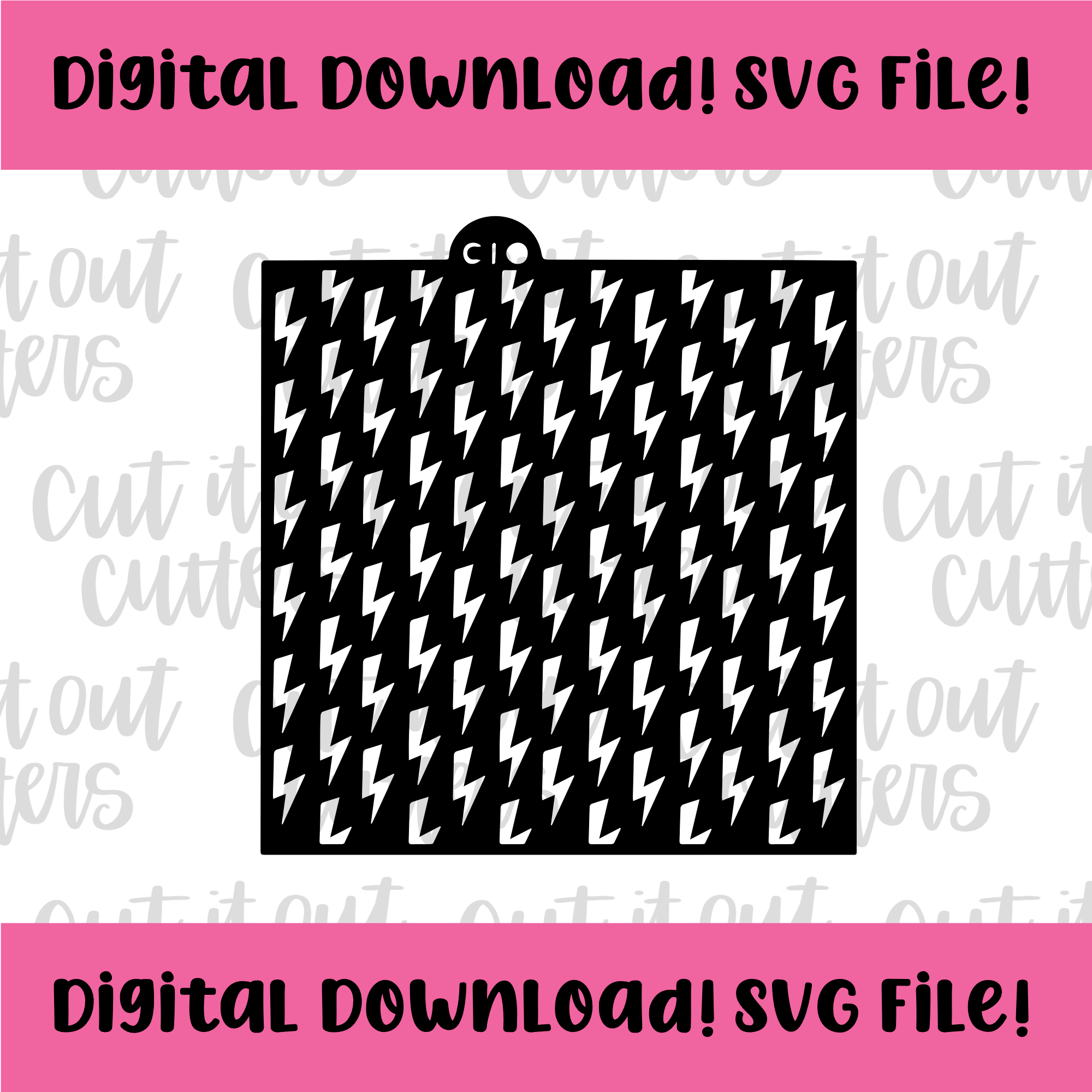 DIGITAL DOWNLOAD SVG File for Lightening Bolts Stencil – Cut It Out Cutters