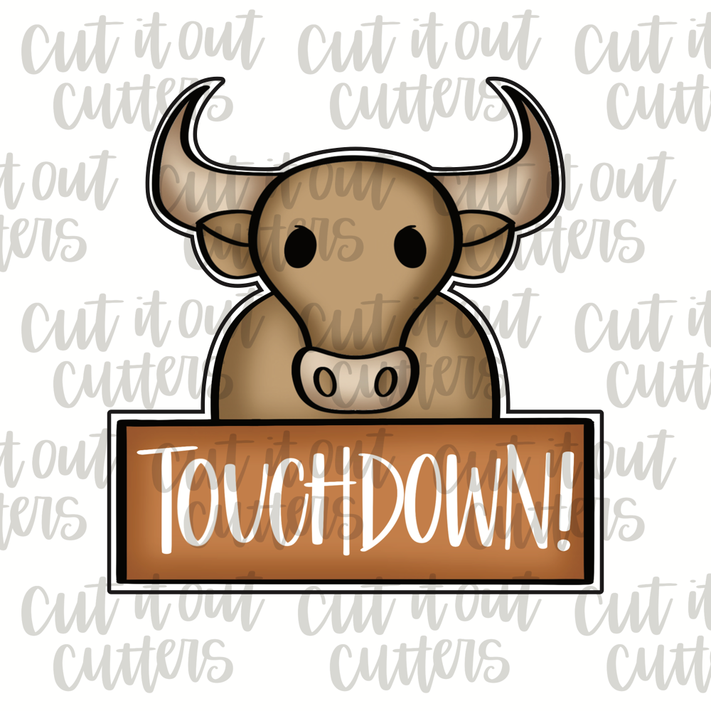Longhorn Touchdown Plaque Cookie Cutter – Cut It Out Cutters